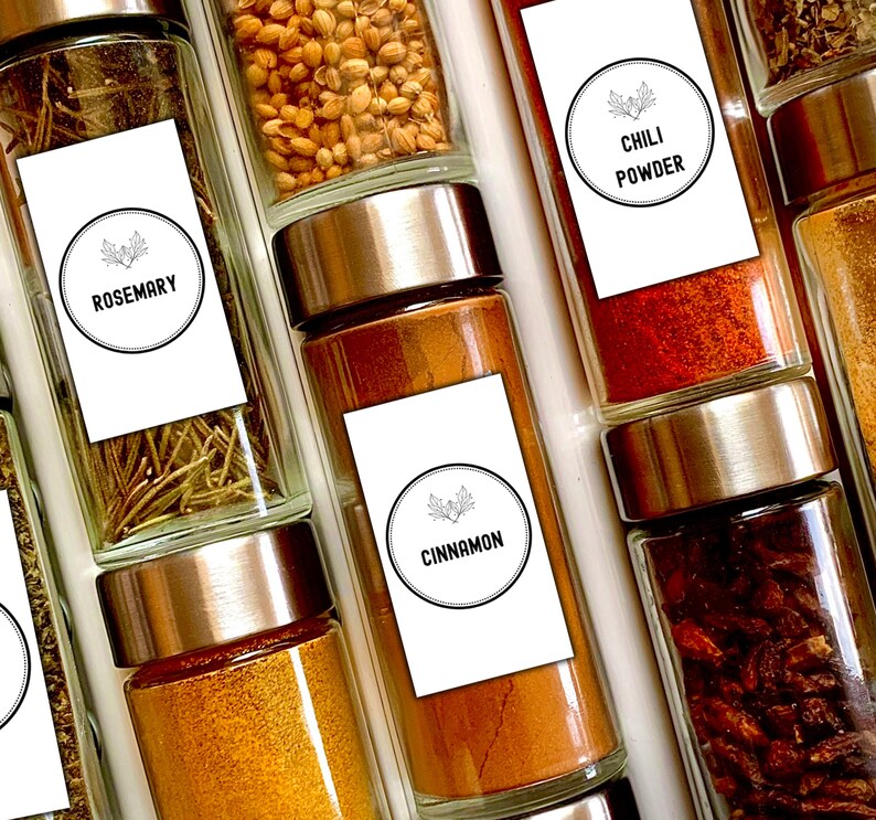 Editable Spice Jar Kitchen Labels Canva Template, Printable Sticker for ...