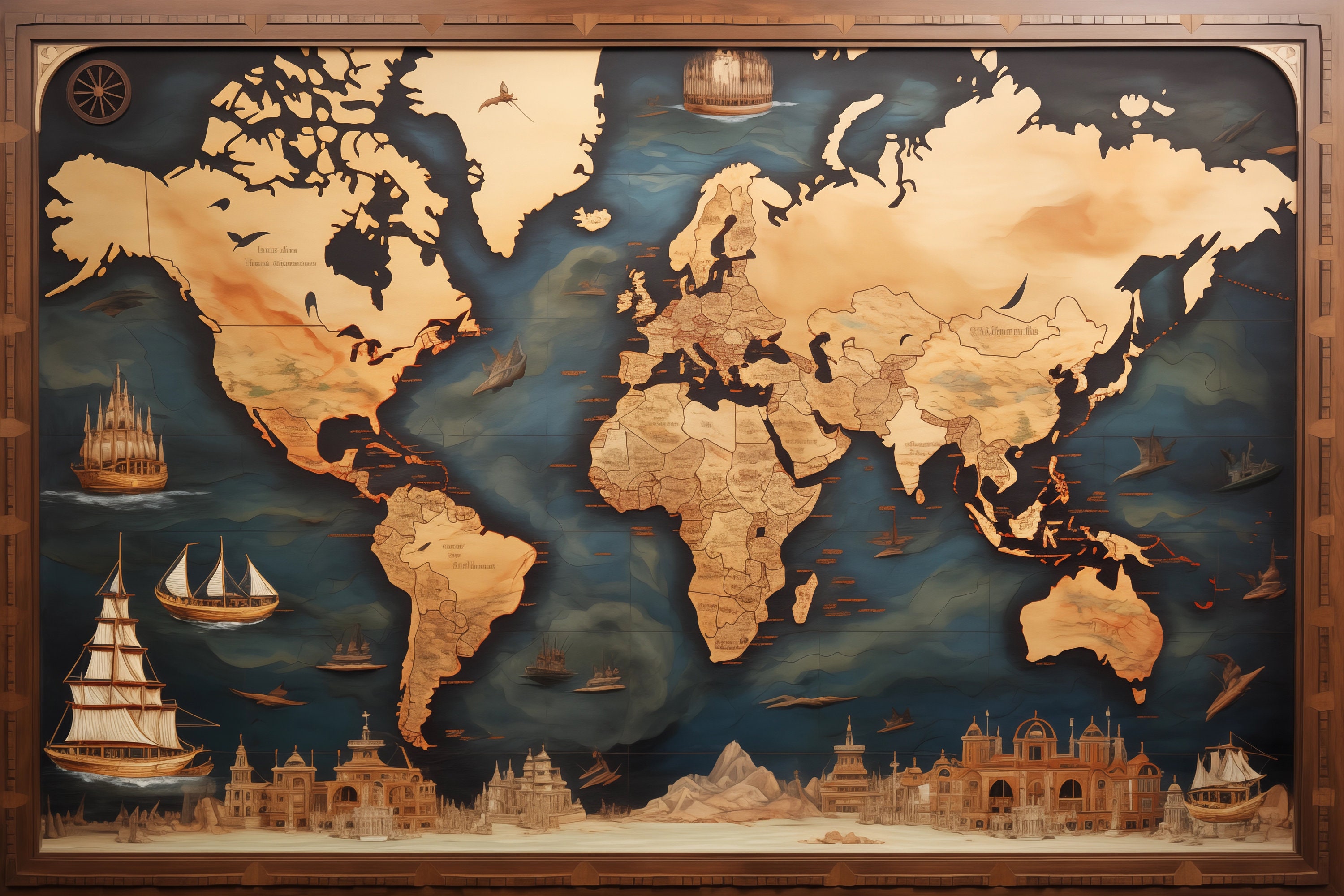 Vintage Maps Collection Printable Digital or Framed and Shipped - Etsy