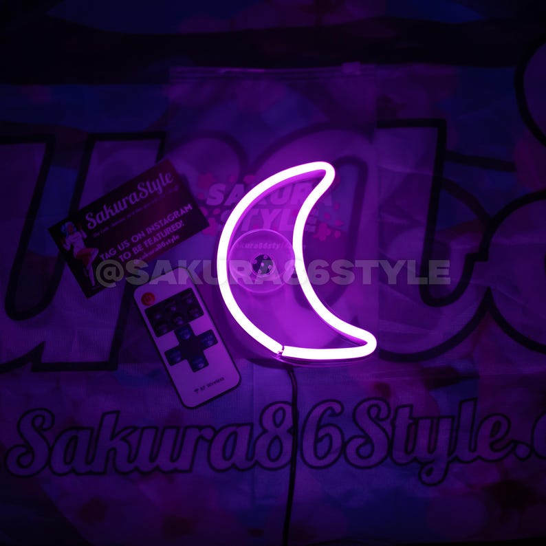 Neon Glow Window Moon JDM Car Accessories - Etsy