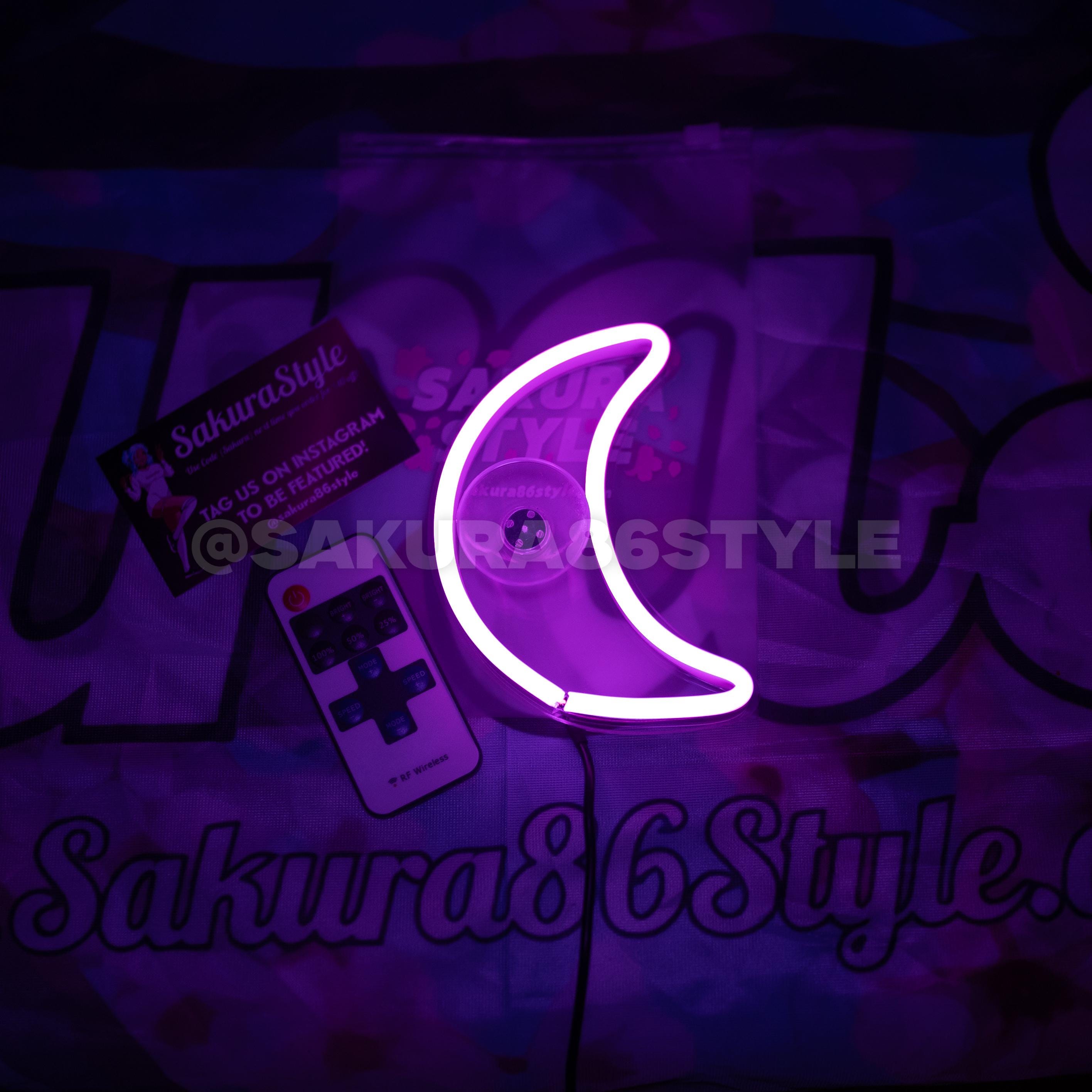 Neon Glow Window Moon JDM Car Accessories - Etsy