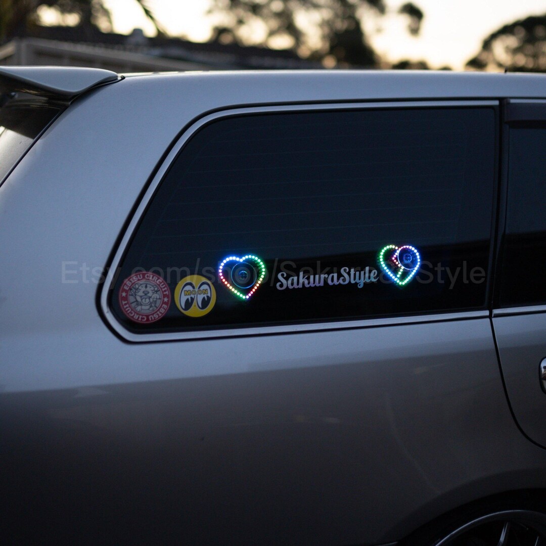 RGB Window Broken Heart JDM Car Accessories - Etsy
