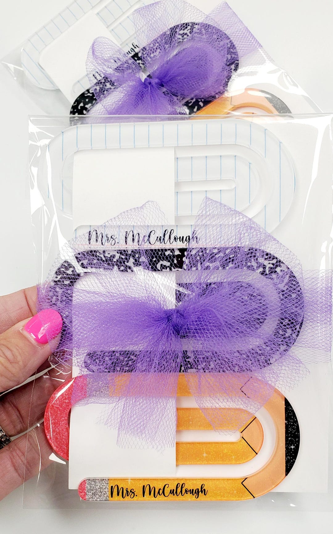 Personalized Teacher Jumbo Paperclip Set of 3 Gift Ready Custom Teacher ...