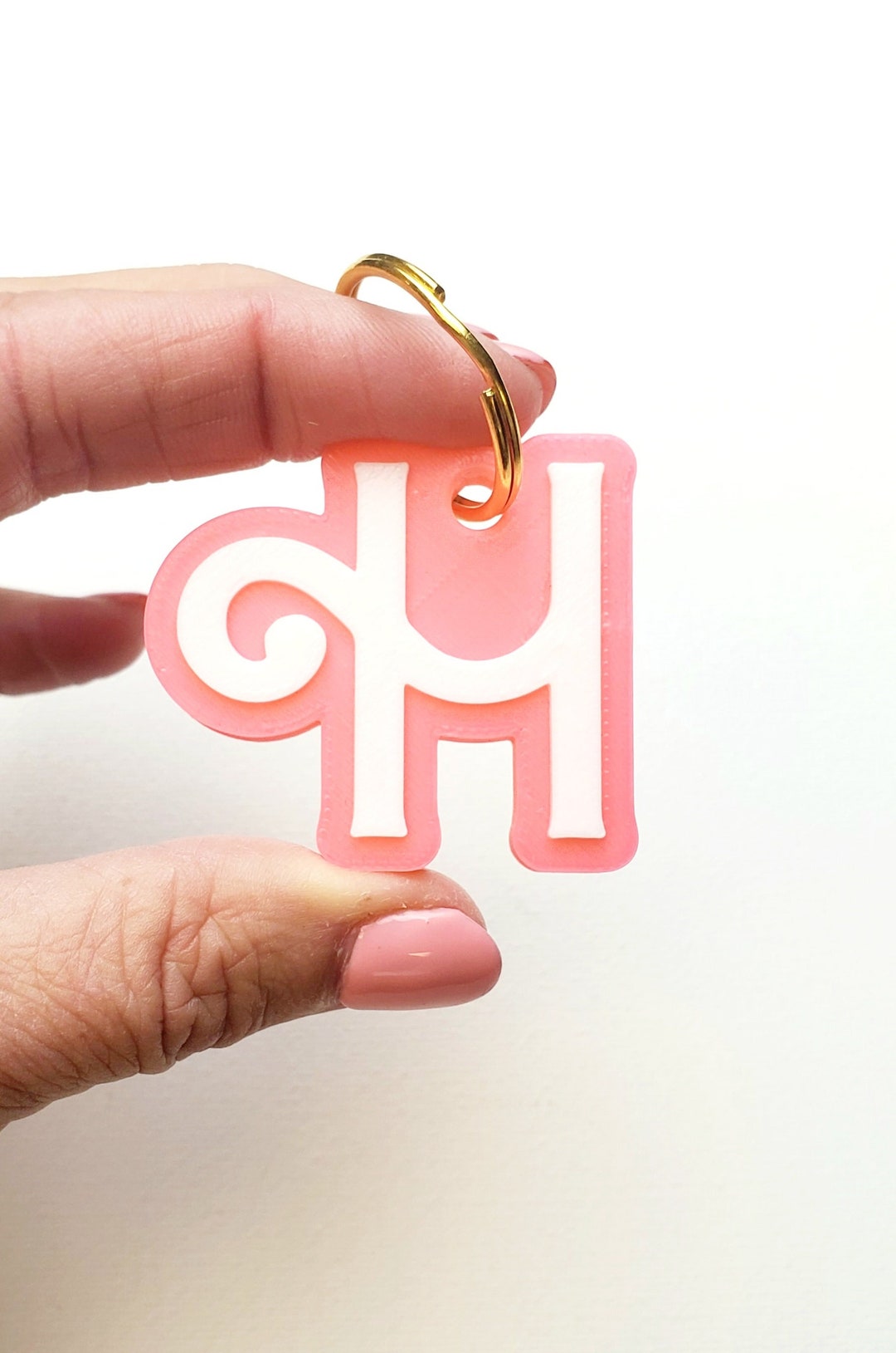 Personalized Initial Keychain, PLA Plastic Keychains, Personalized ...