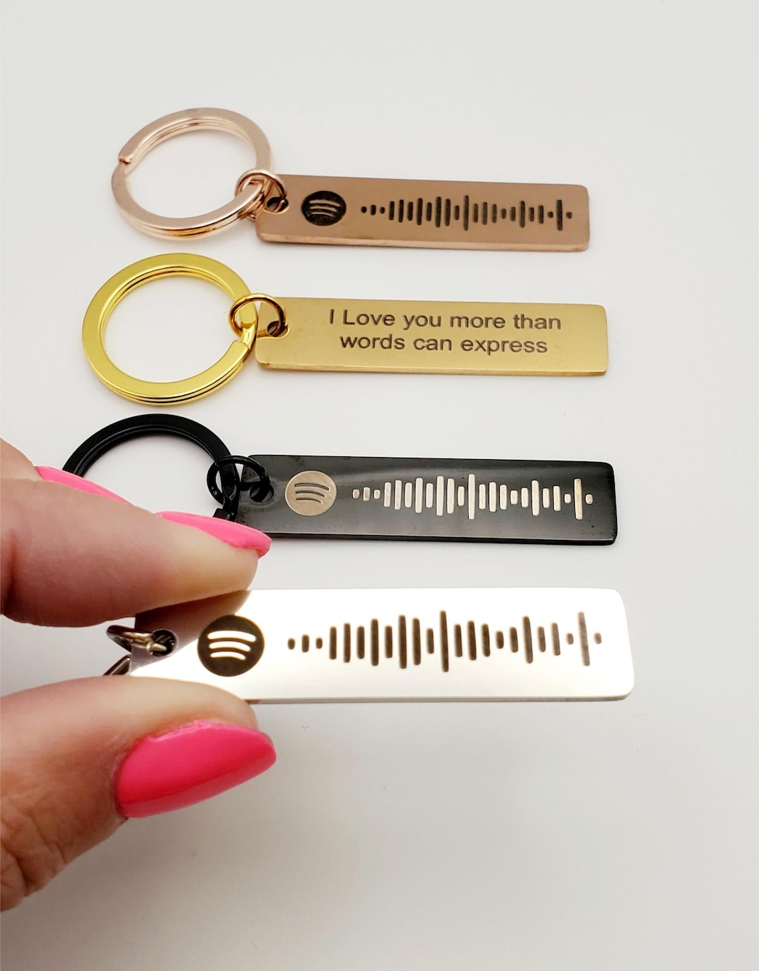 Personalized Spotify Code Keychain Music Scannable Keyring Music Gift ...