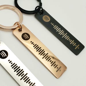 Personalized Spotify Code Keychain Music Scannable Keyring Music Gift ...