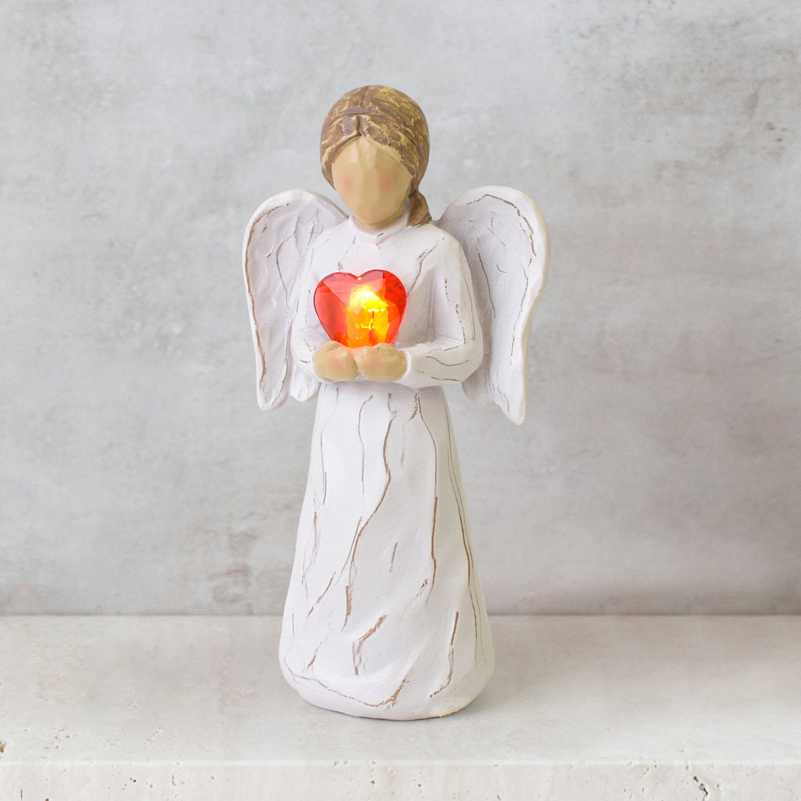 Angel Figurines for Women, Angel Statue With LED Lights, Small Hand ...