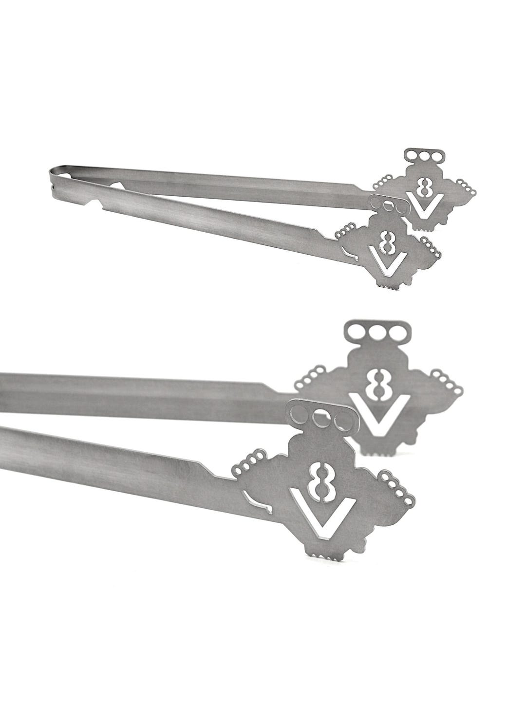 Grill Tongs With V8 Engine Design, Stainless Steel, Dishwasher Safe ...
