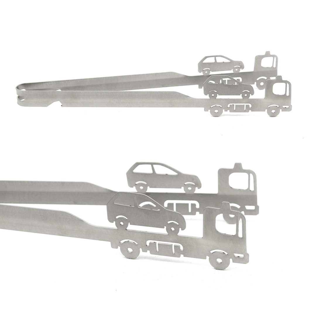 Grill Tongs Motif Tow Truck, Dishwasher Safe, Gift Idea, Men's Gift ...