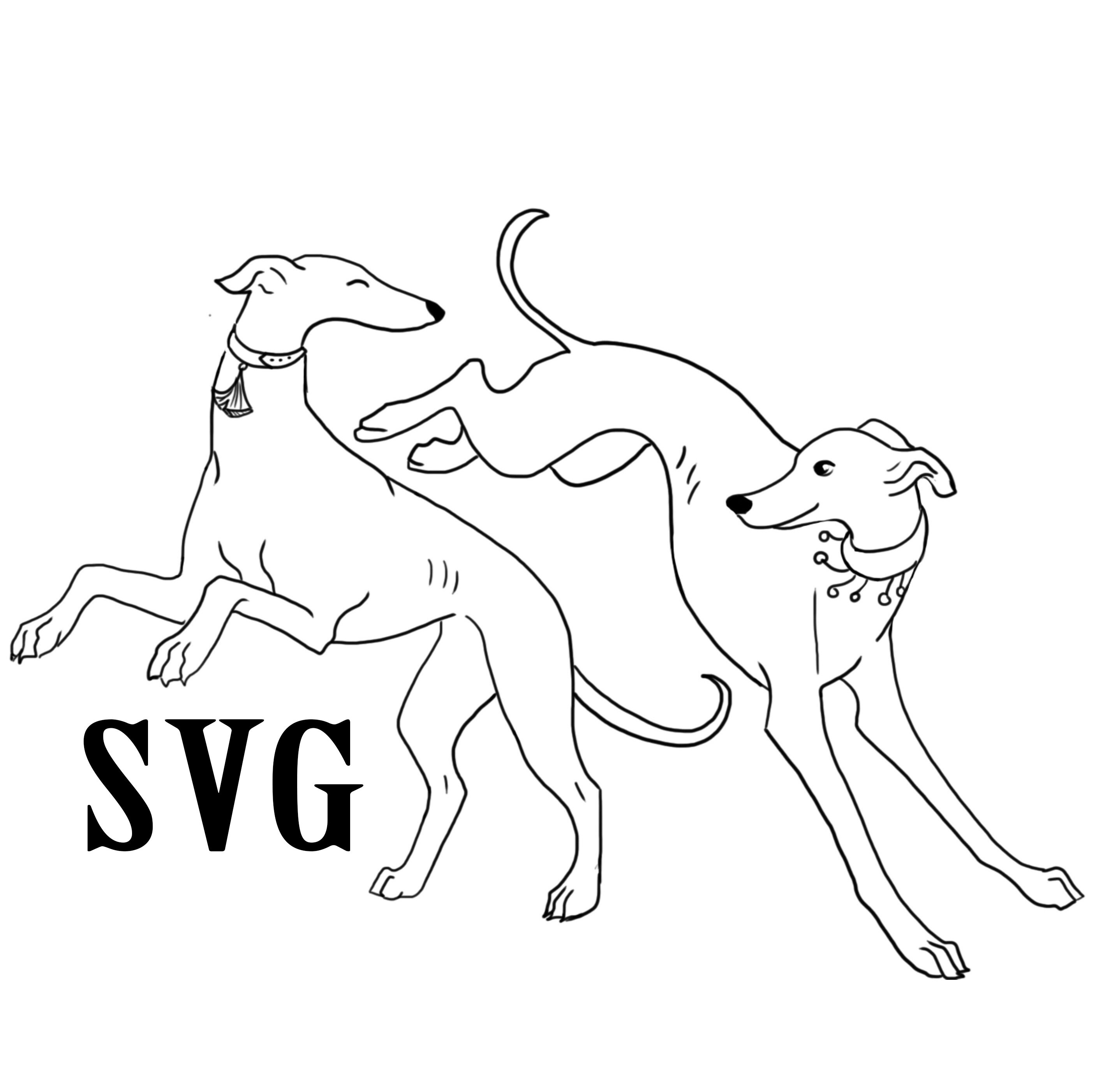 SVG GREYHOUNDS Greyhound Car Decal Sighthound Sticker - Etsy