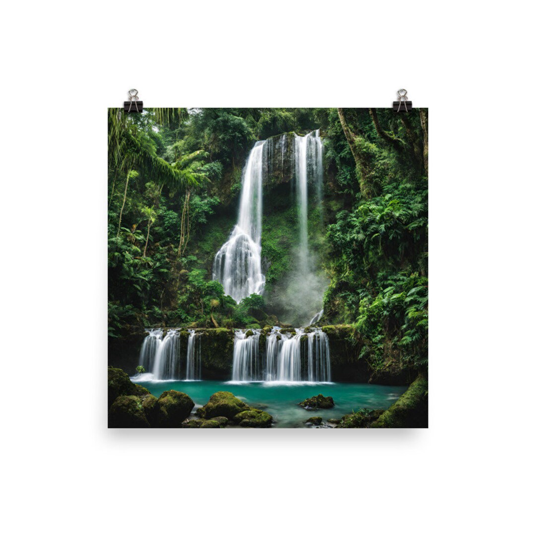 Rainforest Cascade - Glossy Photographic Poster - Etsy