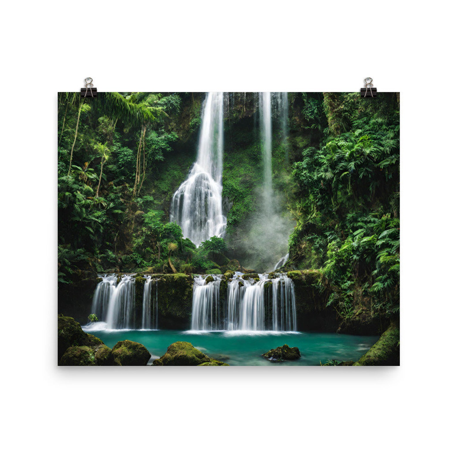Rainforest Cascade - Glossy Photographic Poster - Etsy