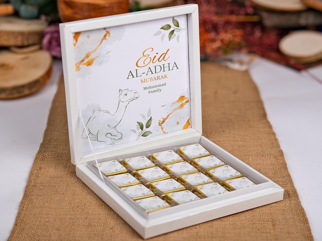 Eid Mubarak, Eid Al-adha Chocolate Favors for Guests, Personalized ...