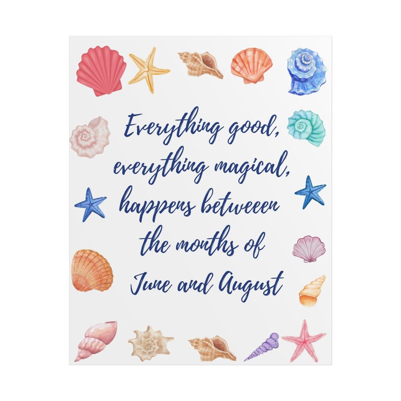 The Summer I Turned Pretty Poster: Coastal Beach House Decor - Etsy