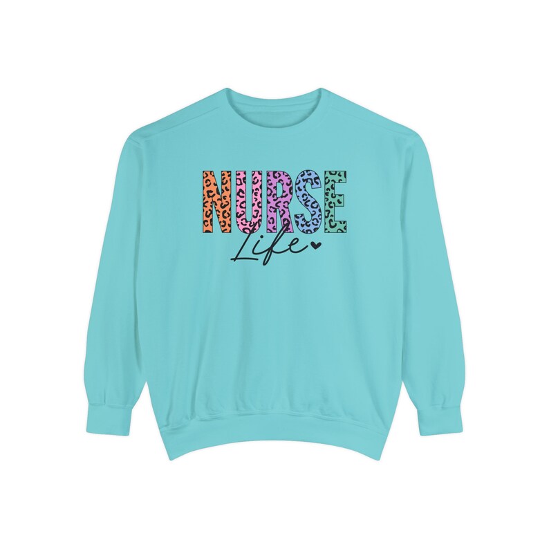Cute Nurse Themed Sweatshirt, Nurse Life Leopard Print. Nursing Gift ...