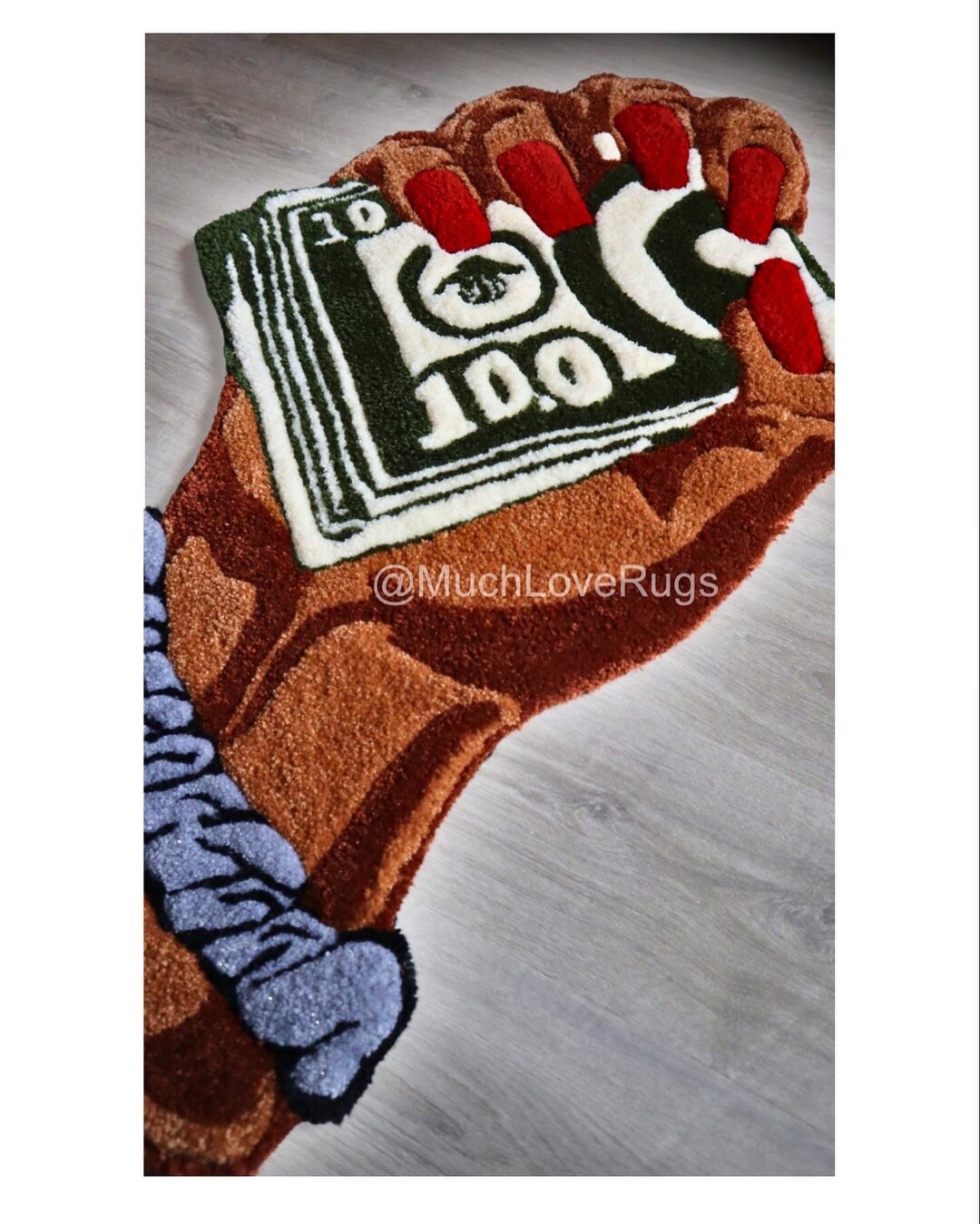 Money Rug | Handmade Tufted Rug | Wall Hanging Rug | Custom Tufted Rug ...