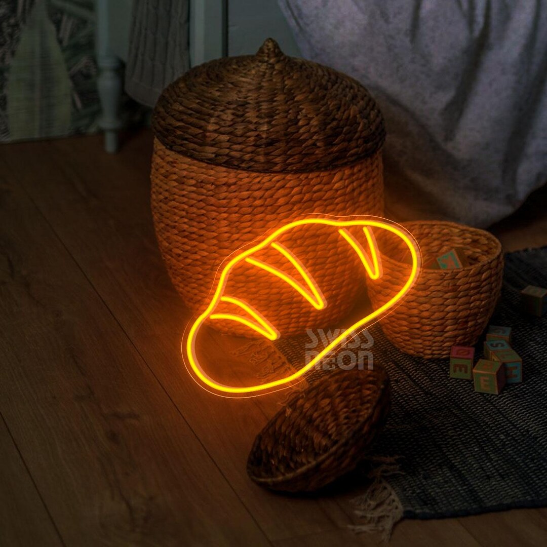 Bakery Neon Sign Croissant Neon Sign Breakfast Sign for Backery Coffee ...