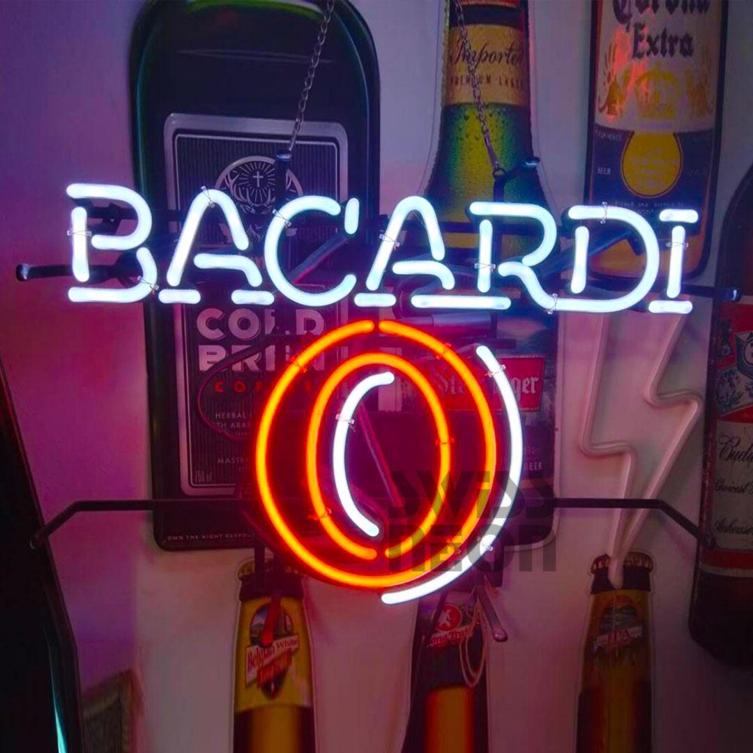 Bacardi Neon Sign Beer Bar Neon Wall Art Custom Real Glass Neon Sign ...