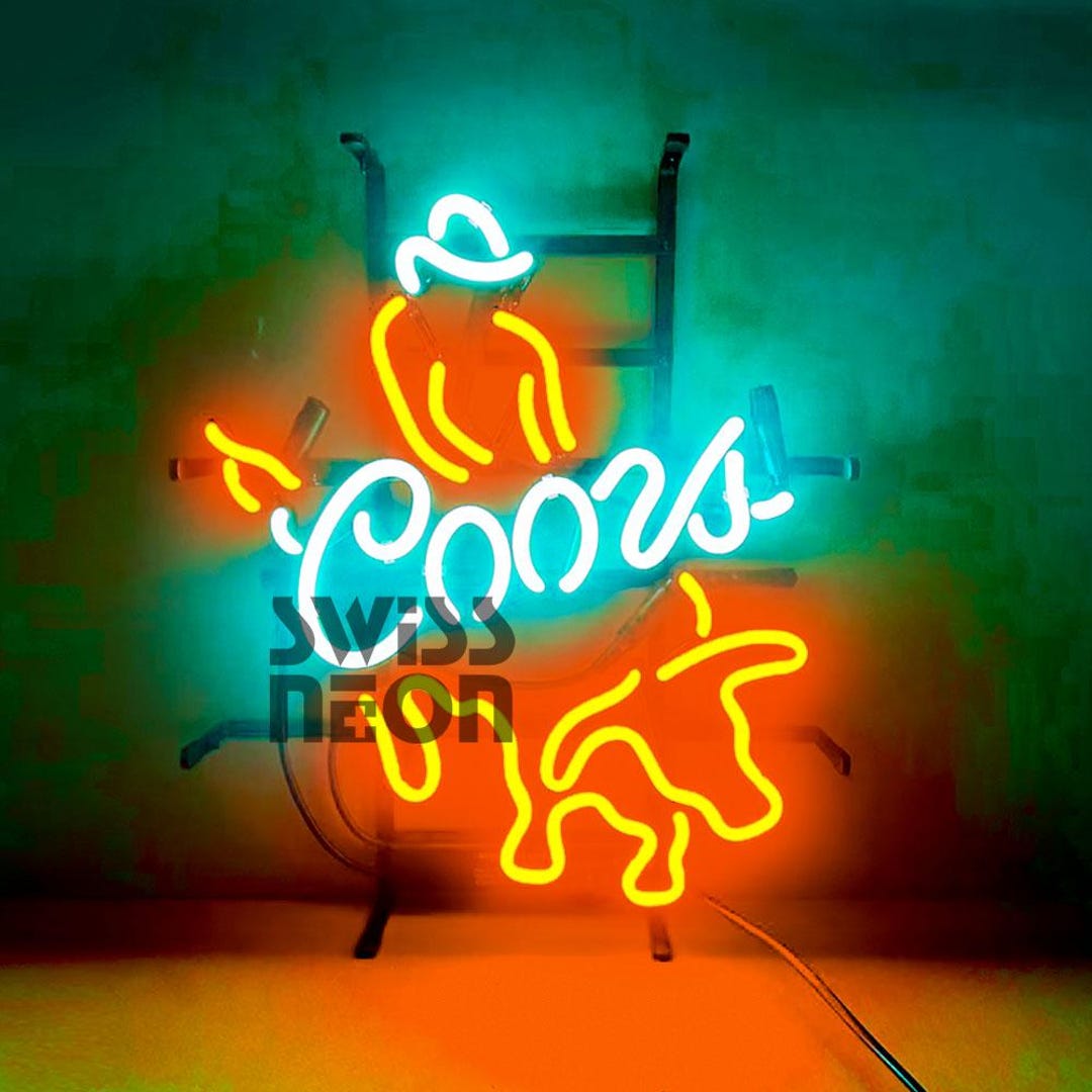 Cowboy Neon Sign Western Decor Beer Bar Sign Home Bar Decor Wall Art ...