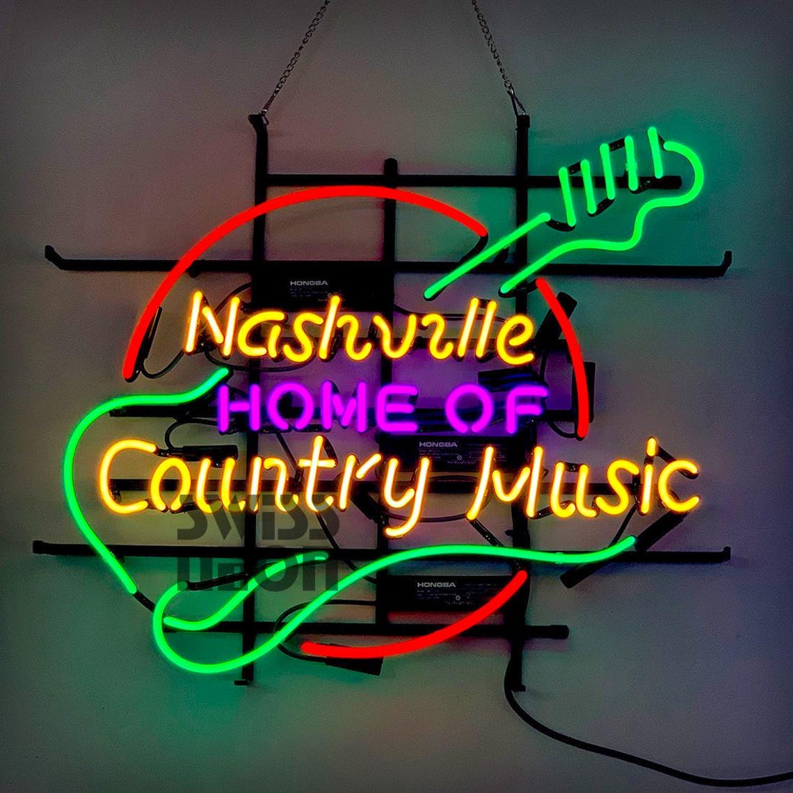 Country Music Theme Real Glass Neon Sign Music Bar Neon Personalized ...
