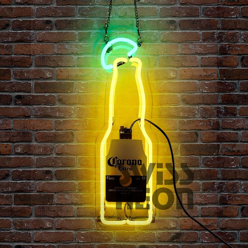 Corona Beer Bottle Corona Extra Sign Handmade Real Glass Neon Sign ...