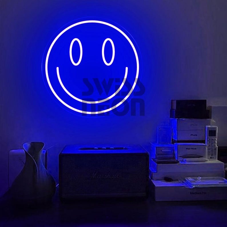 Happy Face Sign Smile Face Neon Sign Led Neon Light Smiley Face Light ...