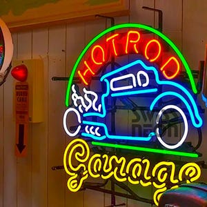 New Hot Rod Neon Signs Real Glass Neon Sign Bar Signs Neon Lights for ...