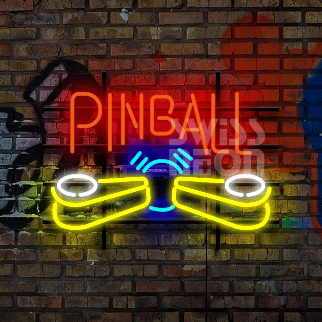 Pinball Neon Sign Home Bar Modern Neon Wall Decoration Custom Neon ...
