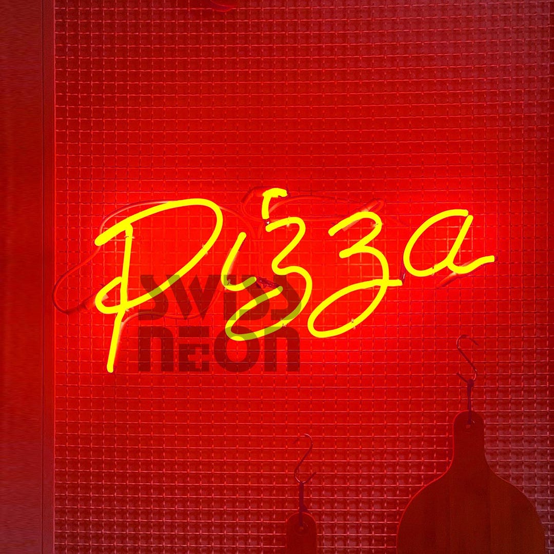 Pizza Custom Business Logo Sign Real Glass Neon Light Sign Lamp for ...