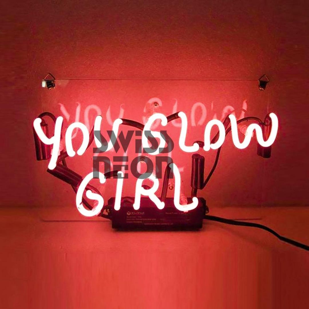 Pink Sign You Glow Girl Real Glass Neon Sign Light Letter Sign ...