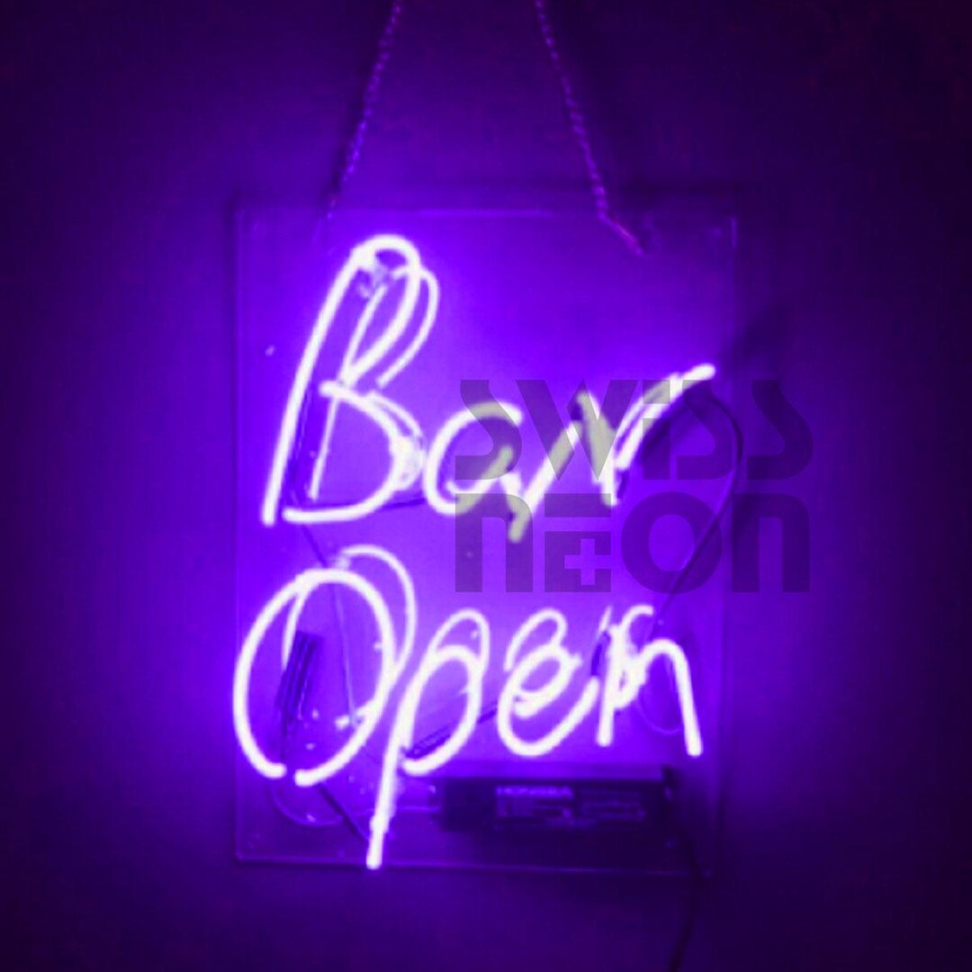 Multicolor Bar Open Handmade Real Glass Neon Sign Light for Beer Bar ...