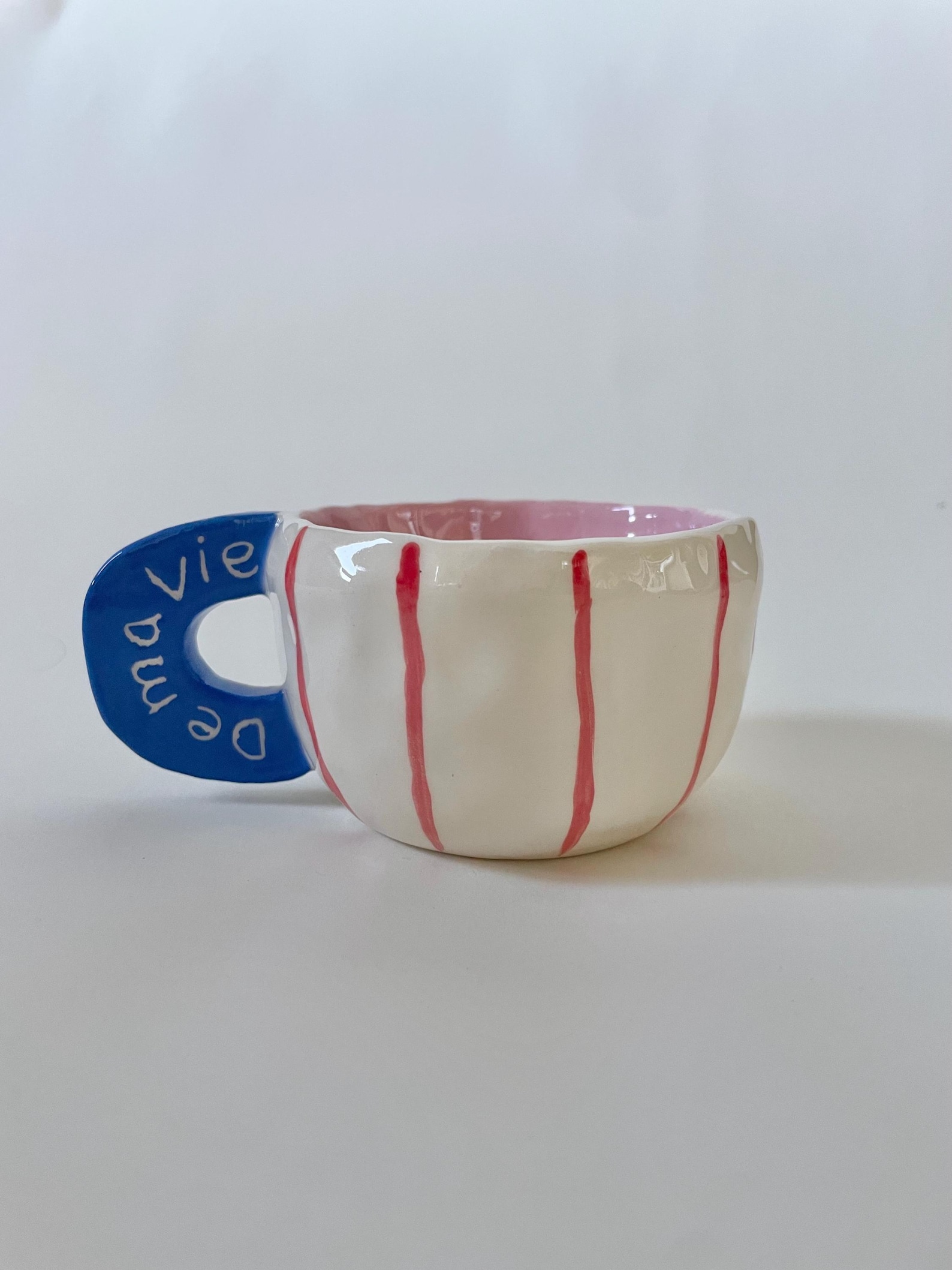 Café Français Mug – Handbuilt & Hand-painted | “tu Es L’amour De Ma Vie ...
