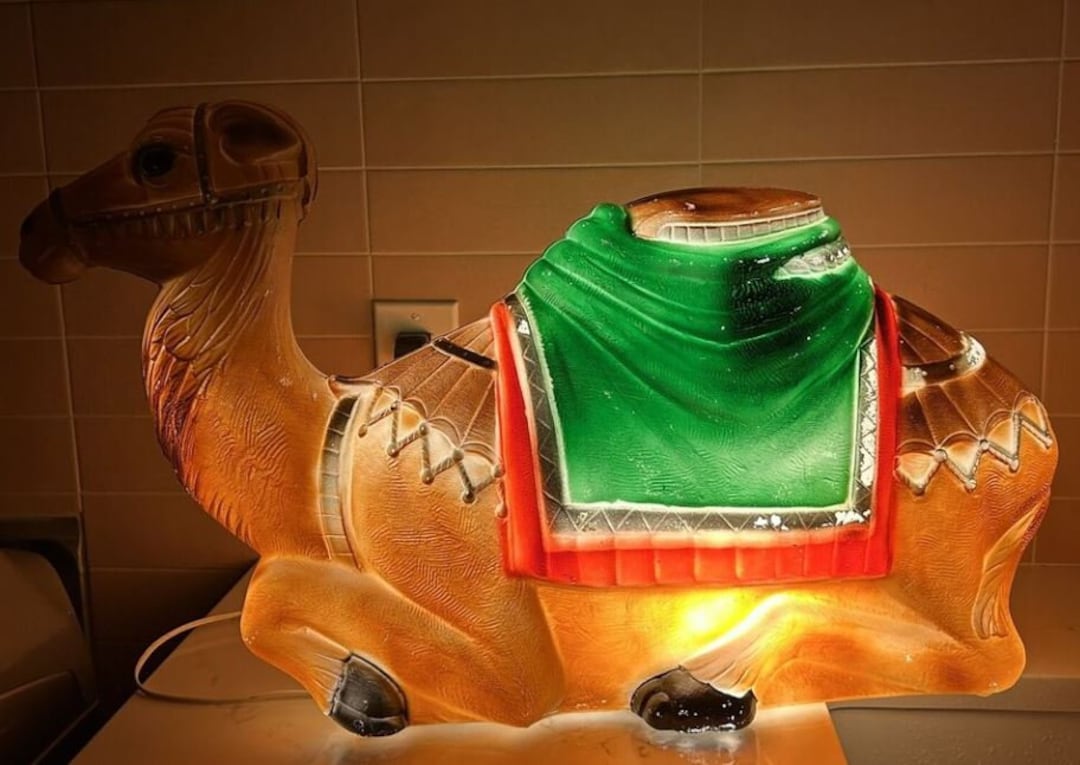 General Foam Nativity Green Camel Lighted Christmas Blow Mold - Etsy ...
