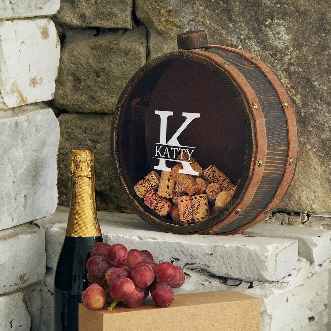 Wine Cork Holder Wall, Rustic Memory Box, Personalized Wine Cork ...
