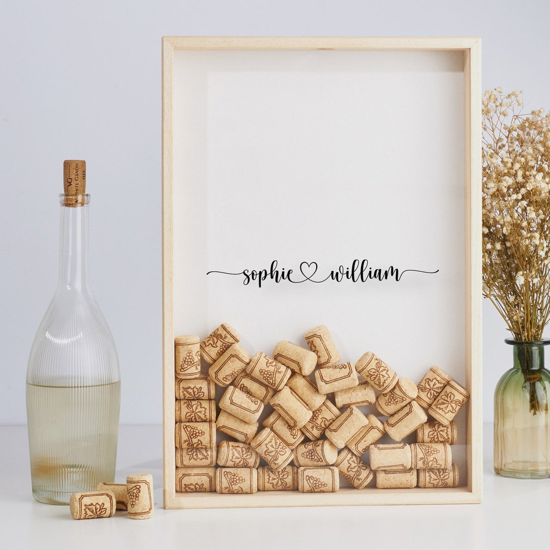 Name Personalized Wine Cork Collector Shadow Box, Wine Cork Frame ...