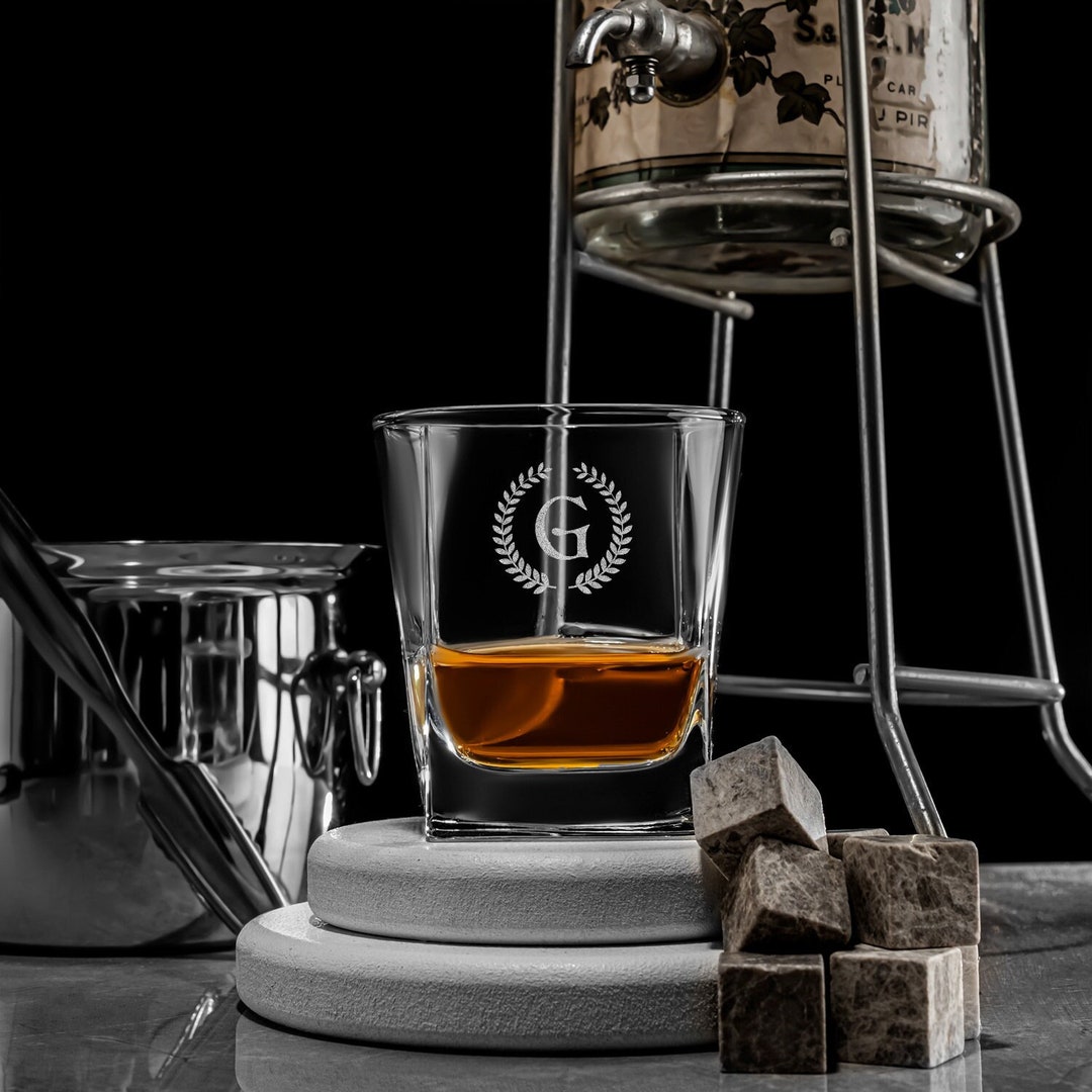 Monogram Custom Whiskey Gift Set, Valentines Gift, Whisky Barware Gift ...