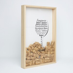 Rustic Wine Cork Shadow Box, Wine Cork Collector, Wine Cork Frame ...