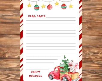 Letter to Santa /santa Letters / Christmas Eve Activity / Christmas ...