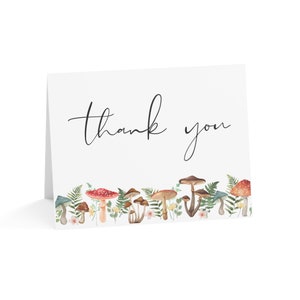Mushroom Thank You Cards | 10 Cards With Envelopes - Etsy