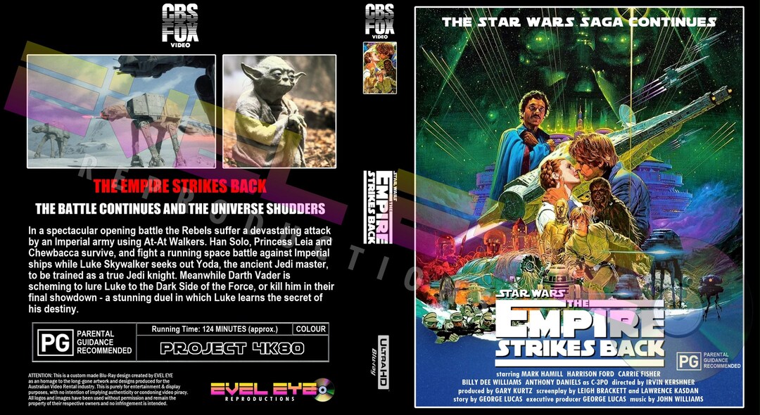 The Empire Strikes Back project 4K80 Custom 4K Blu-ray - Etsy
