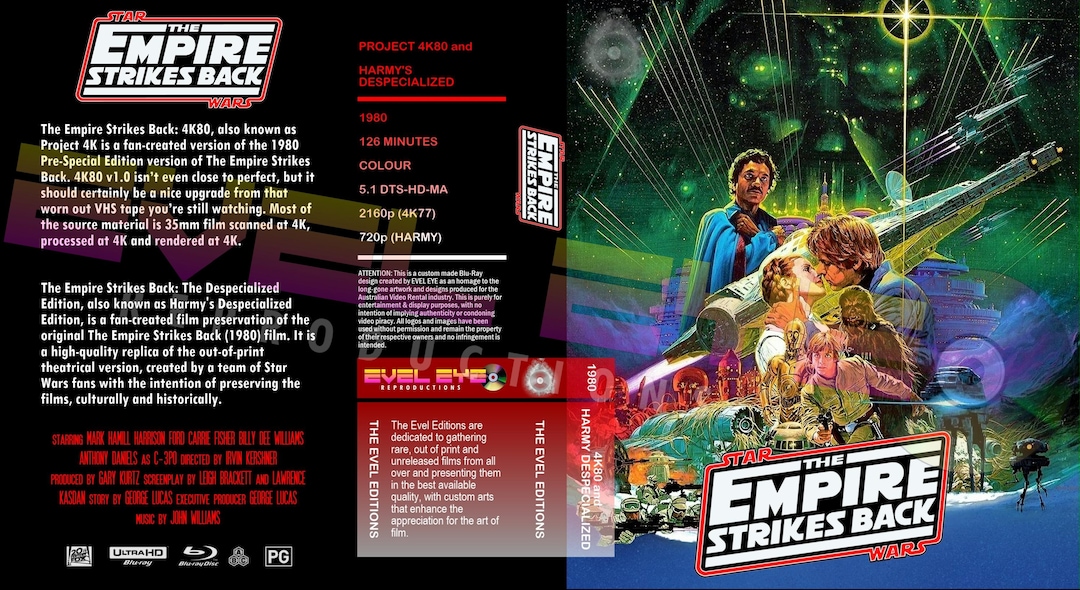 Star Wars the Empire Strikes Back double Pack 4K80 & Despecialized ...