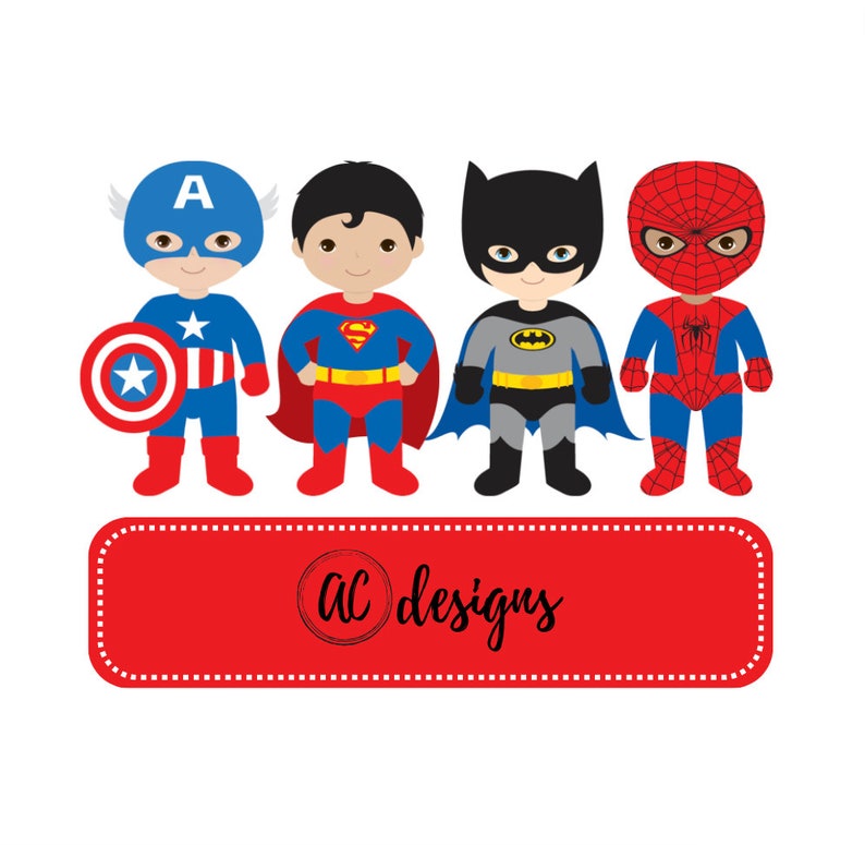 Superhero Nameplate PNG BUNDLE - Etsy