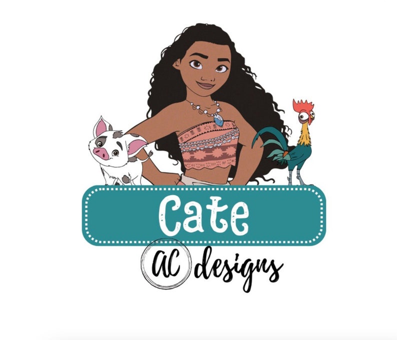 Moana Nameplate PNG BUNDLE - Etsy