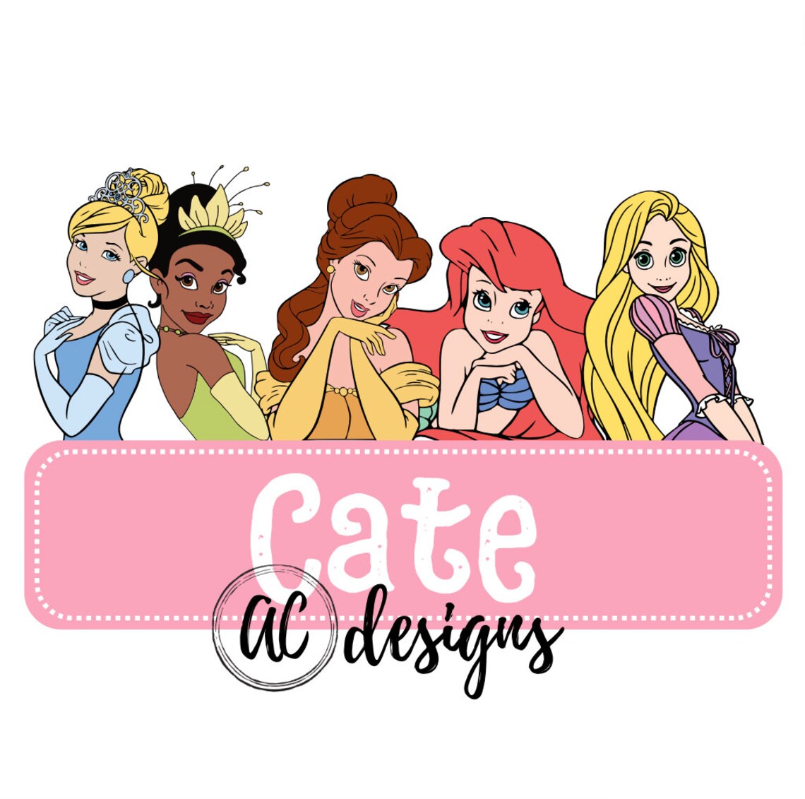 Princess Nameplate PNG BUNDLE - Etsy