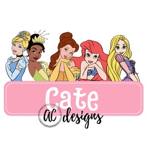 Princess Nameplate PNG BUNDLE - Etsy