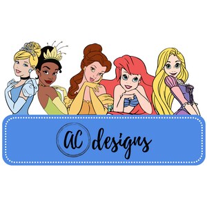 Princess Nameplate PNG BUNDLE - Etsy