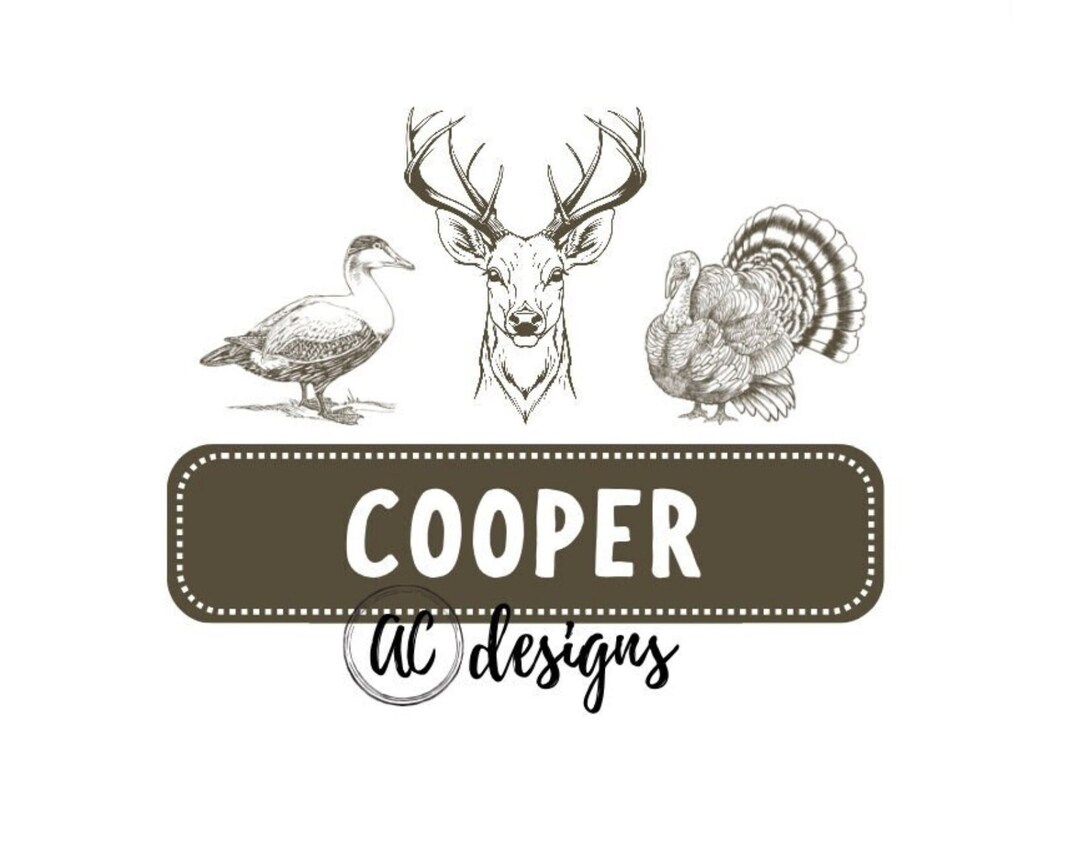 Wild Game Nameplate PNG - Etsy