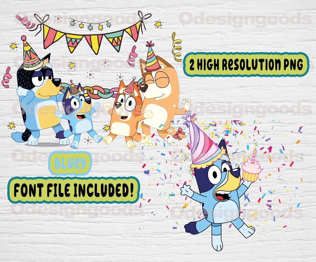 Bluey Family Party Png Bluey Heeler Instant Download png - Etsy España