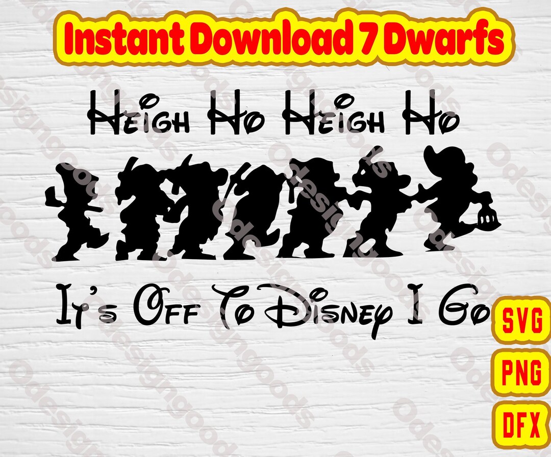 Heigh Ho Heigh Ho Svg Seven Dwarfs Svg Grumpy Svg Dwarfs - Etsy Australia