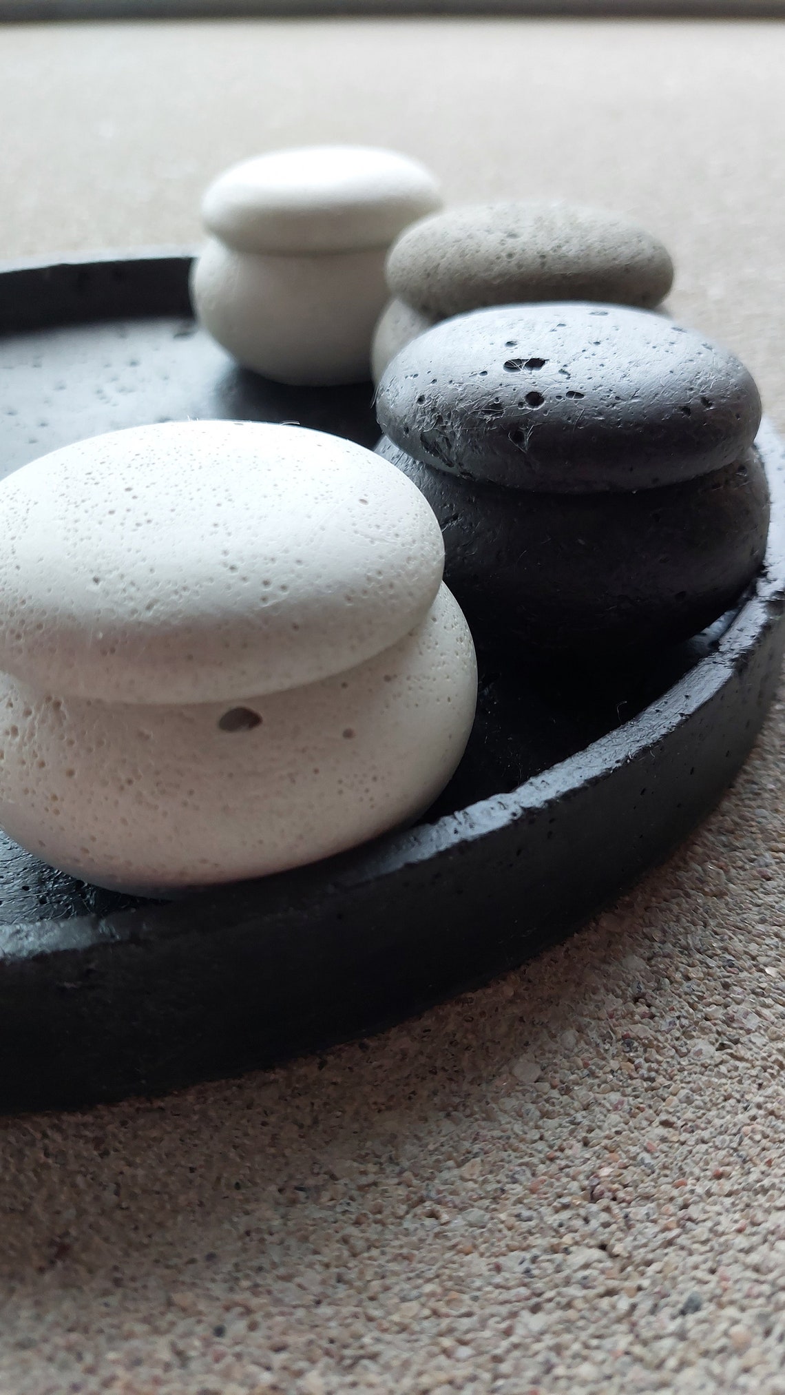 Concrete Round Box With Lid L Candle Holder for Tea Light L Cement ...