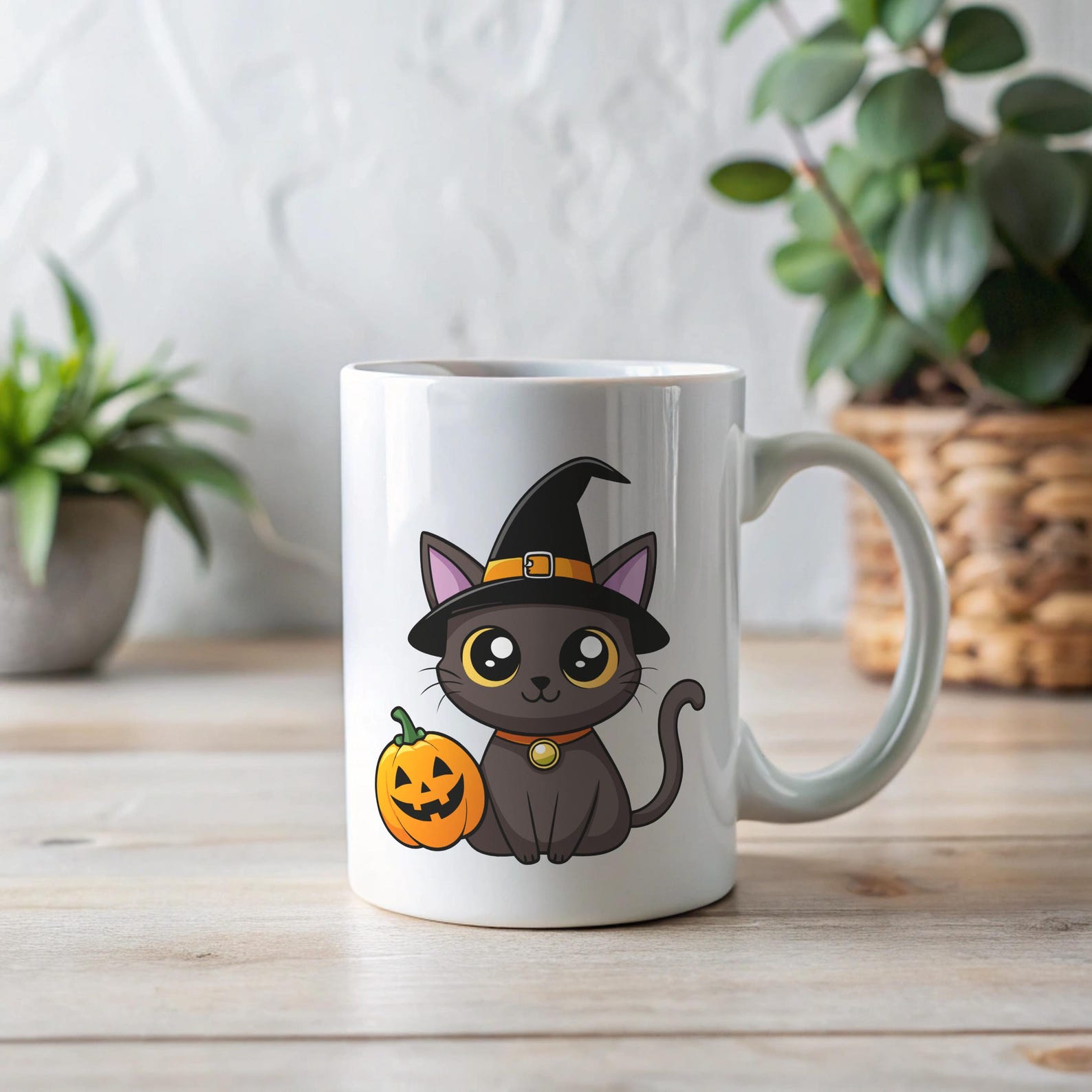 Halloween Digital Download SVG Cute Black Cat With Witch's Hat Eps Dfx ...